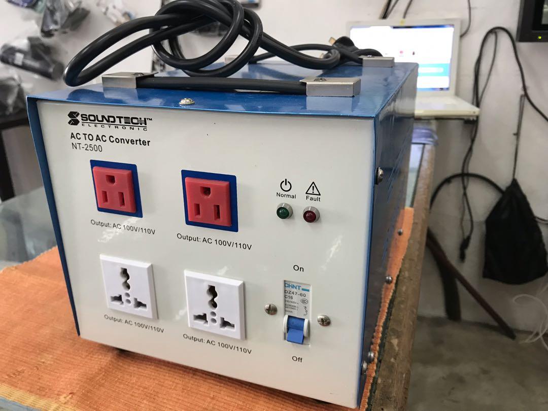 SoundTech Electronic AC to AC Convertor NT-2500, TV & Home Appliances ...