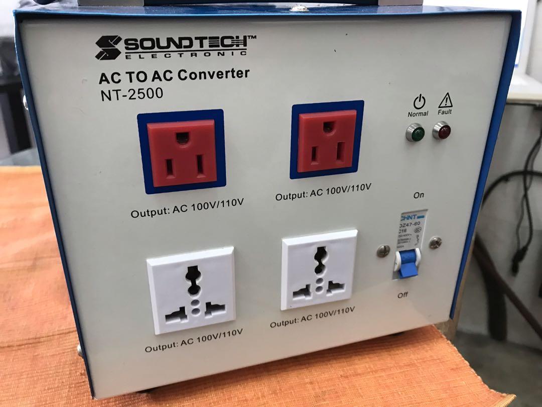 SoundTech Electronic AC to AC Convertor NT-2500, TV & Home Appliances ...