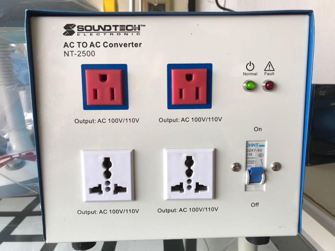 SoundTech Electronic AC to AC Convertor NT-2500, TV & Home Appliances ...