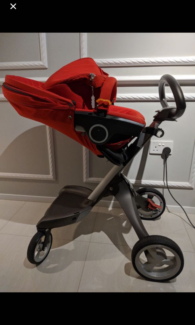 Stokke Xplory Red v4 , Babies & Kids, Going Out, Strollers on Carousell