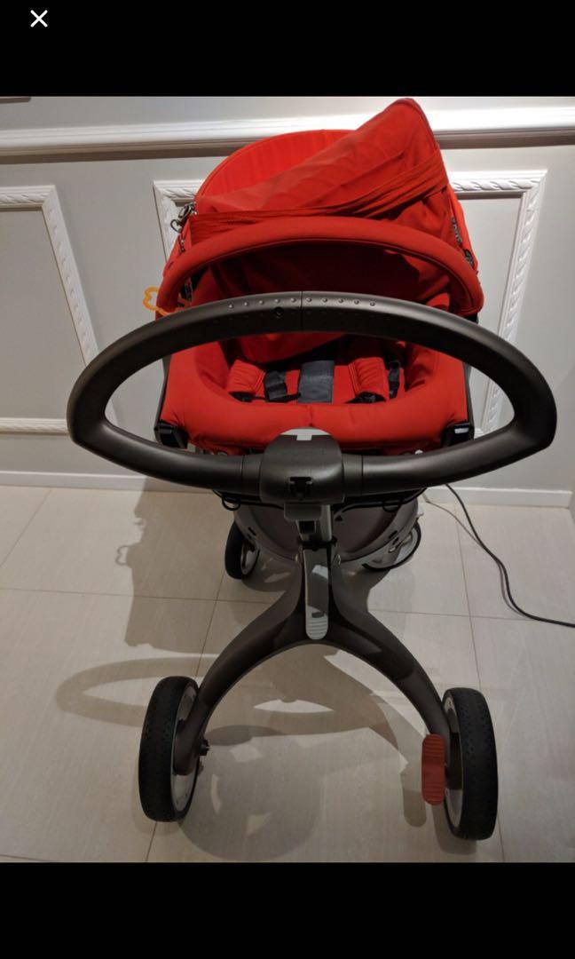 Stokke Xplory Red v4 , Babies & Kids, Going Out, Strollers on Carousell