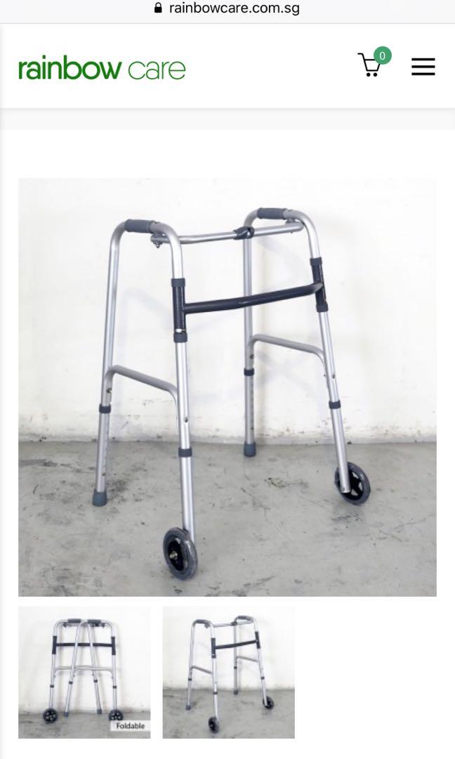 Walking frame with large rollers, Health & Nutrition, Assistive ...