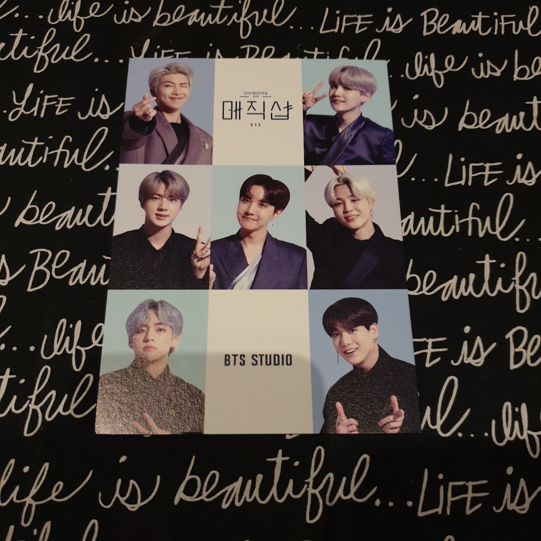 [ QYOP / WTT ] BTS 5TH MUSTER MAGIC SHOP BTS STUDIO GROUP PHOTOCARD ...