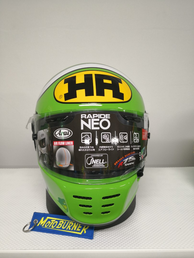 Arai Rapide Neo HA GREEN, Motorcycles, Motorcycle Apparel on Carousell