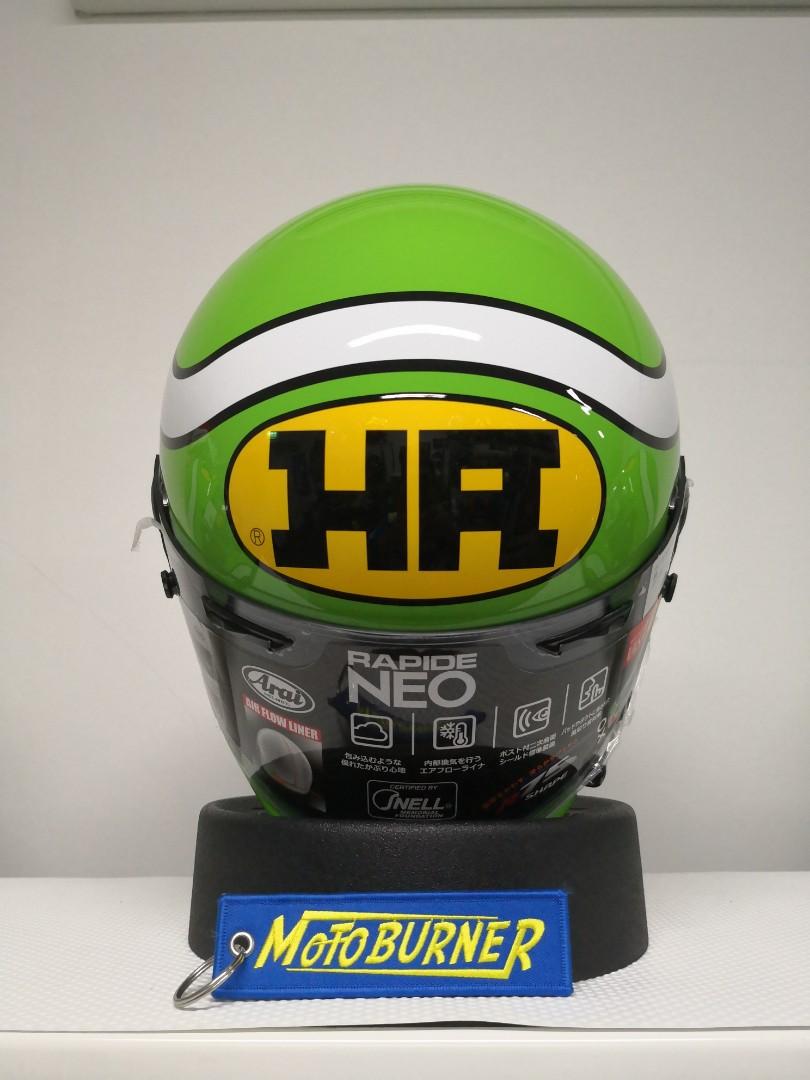 Arai Rapide Neo HA GREEN, Motorcycles, Motorcycle Apparel on Carousell