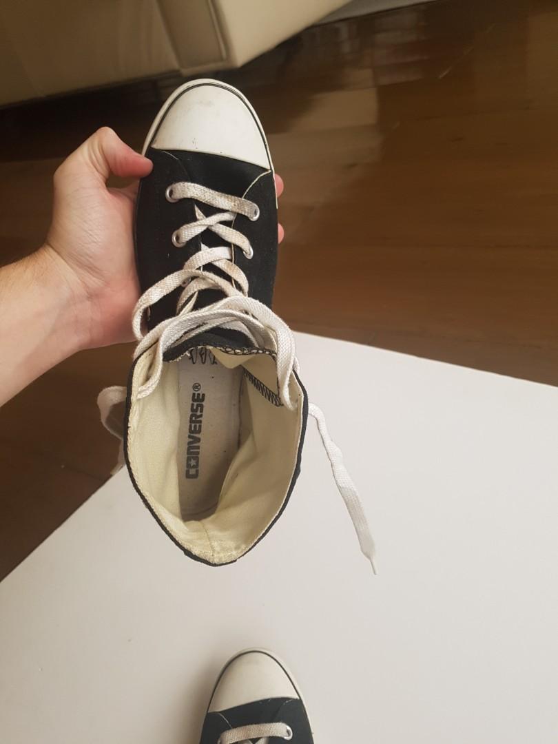 Authentic Converse All Star Black high cut thin sole, Women's Fashion ...