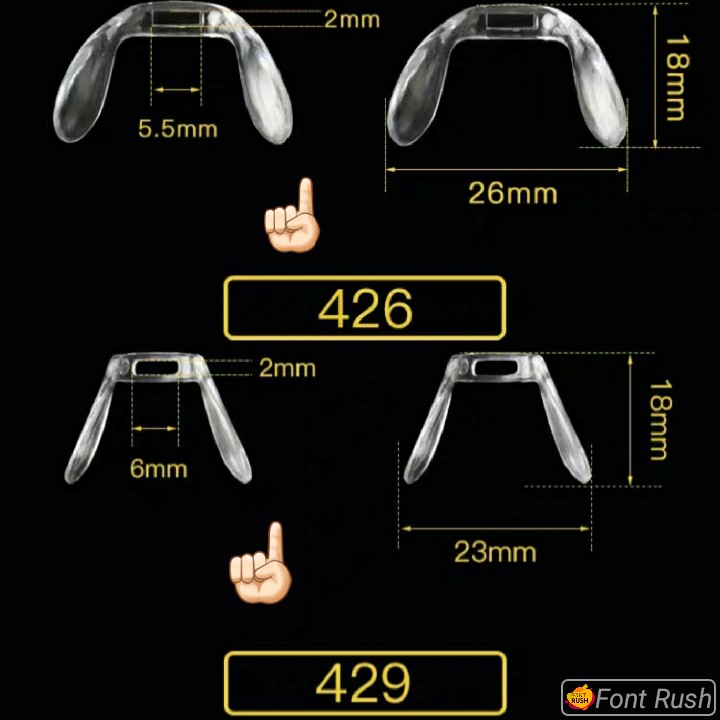 Anti Slip Silicon Spectacle / Spec Nose Support Replacement Pads ...