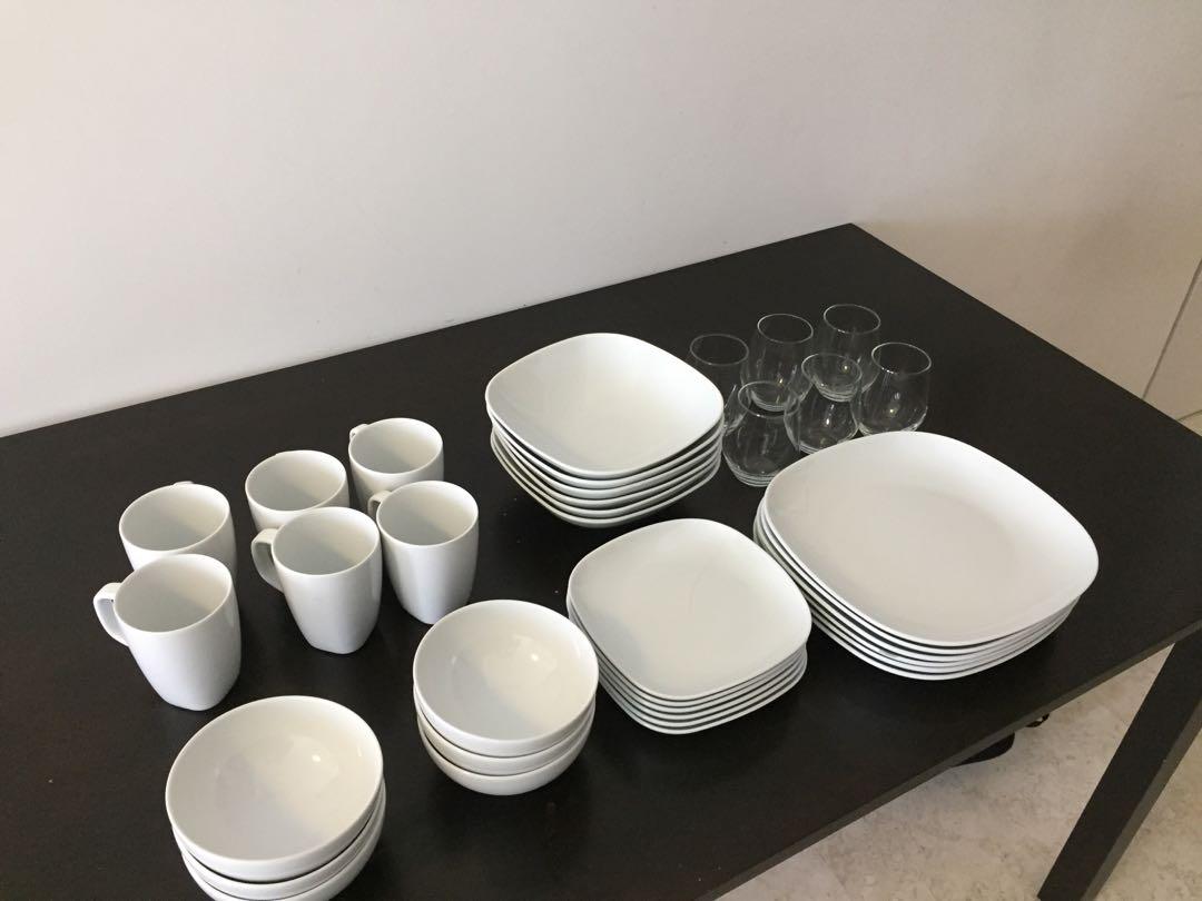Complete Dinner Set, Furniture & Home Living, Kitchenware & Tableware ...