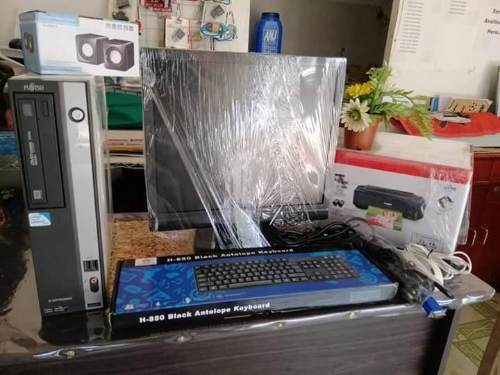 COMPUTER SET!! AVAILABLE! SLIM TOWER CPU WITH PRINTER FUJITSU /FROINTER ...