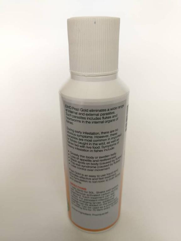 EIHO Prazi Gold Medication for Aquarium 120ml, Pet Supplies, Homes ...