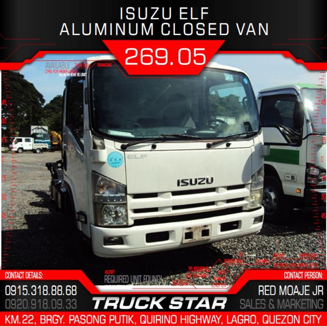 Isuzu Elf Aluminum Closed Van 4JJ1 Engine 14Footer Truck For Sale ...