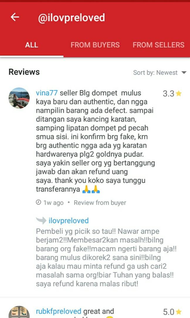 Jual LV palsu diksh feedback apa adanya ngamuk2, Barang Mewah, Tas & Dompet di Carousell