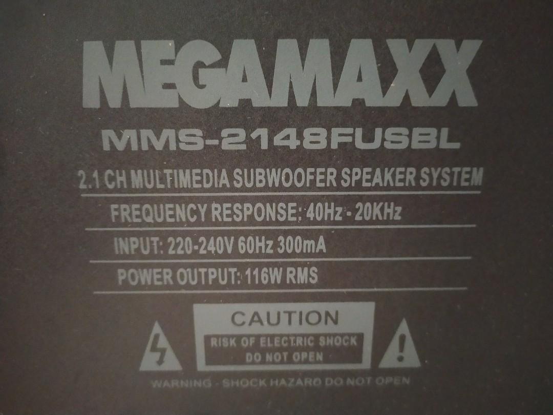 MEGAMAXX Speaker with bluetooth&USB port, Audio, Soundbars, Speakers ...