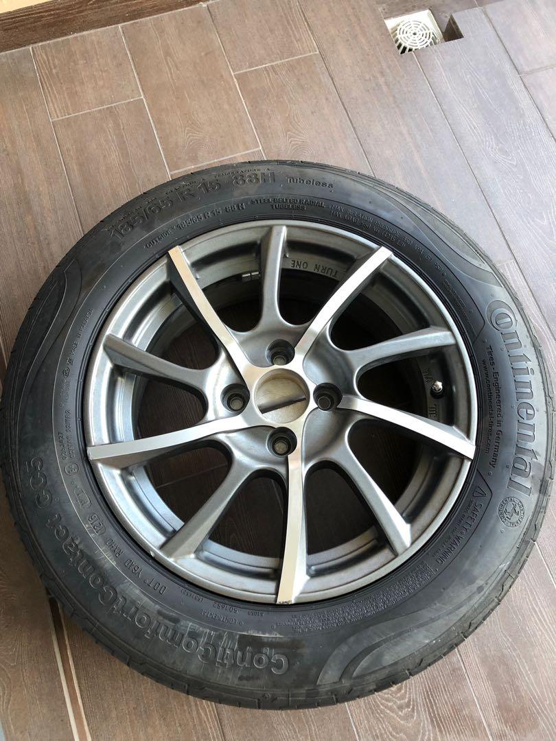 Nissan Note Original Tyre Rim (SK92 15 inch alloy) with Continental ...