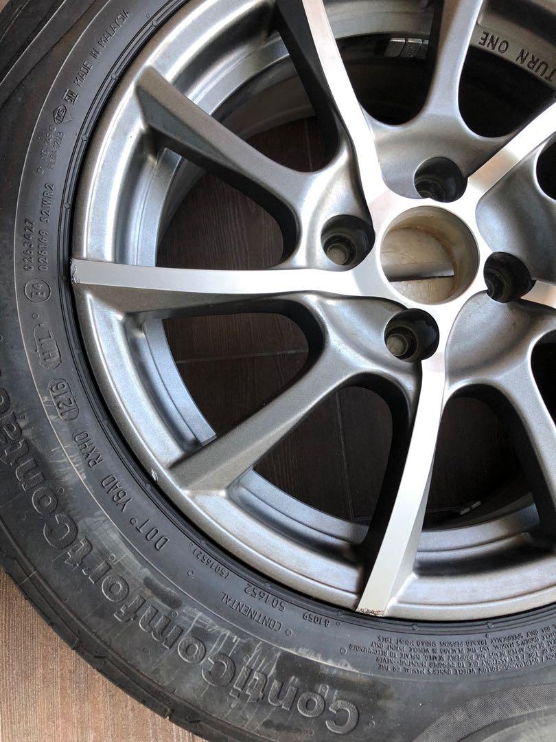 Nissan Note Original Tyre Rim (SK92 15 inch alloy) with Continental ...