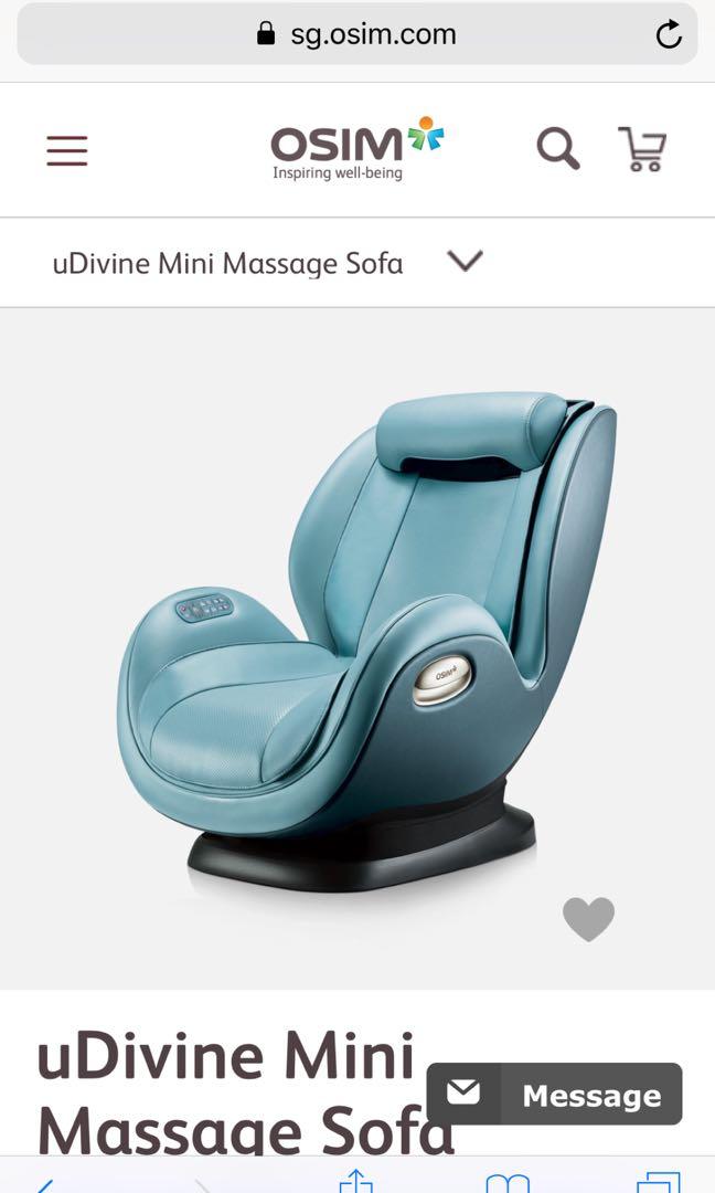 Osim uDivine Mini Massage Sofa, Furniture & Home Living, Furniture ...
