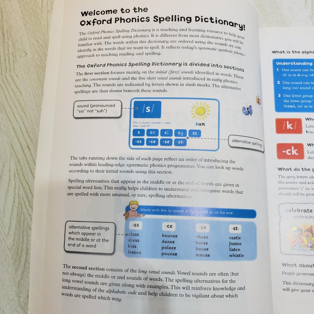 Oxford Phonics Spelling Dictionary 牛津兒童字典, 興趣及遊戲, 書本 & 文具, 小說 & 故事書 ...