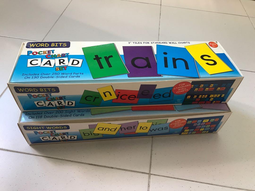 Pocket chart card set - Word bits and Sight words, Hobbies & Toys ...