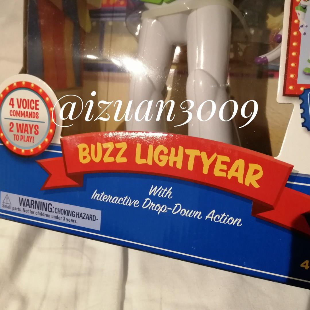 Toy Story 4 Buzz Lightyear with Interactive Drop Down Action, Hobbies ...