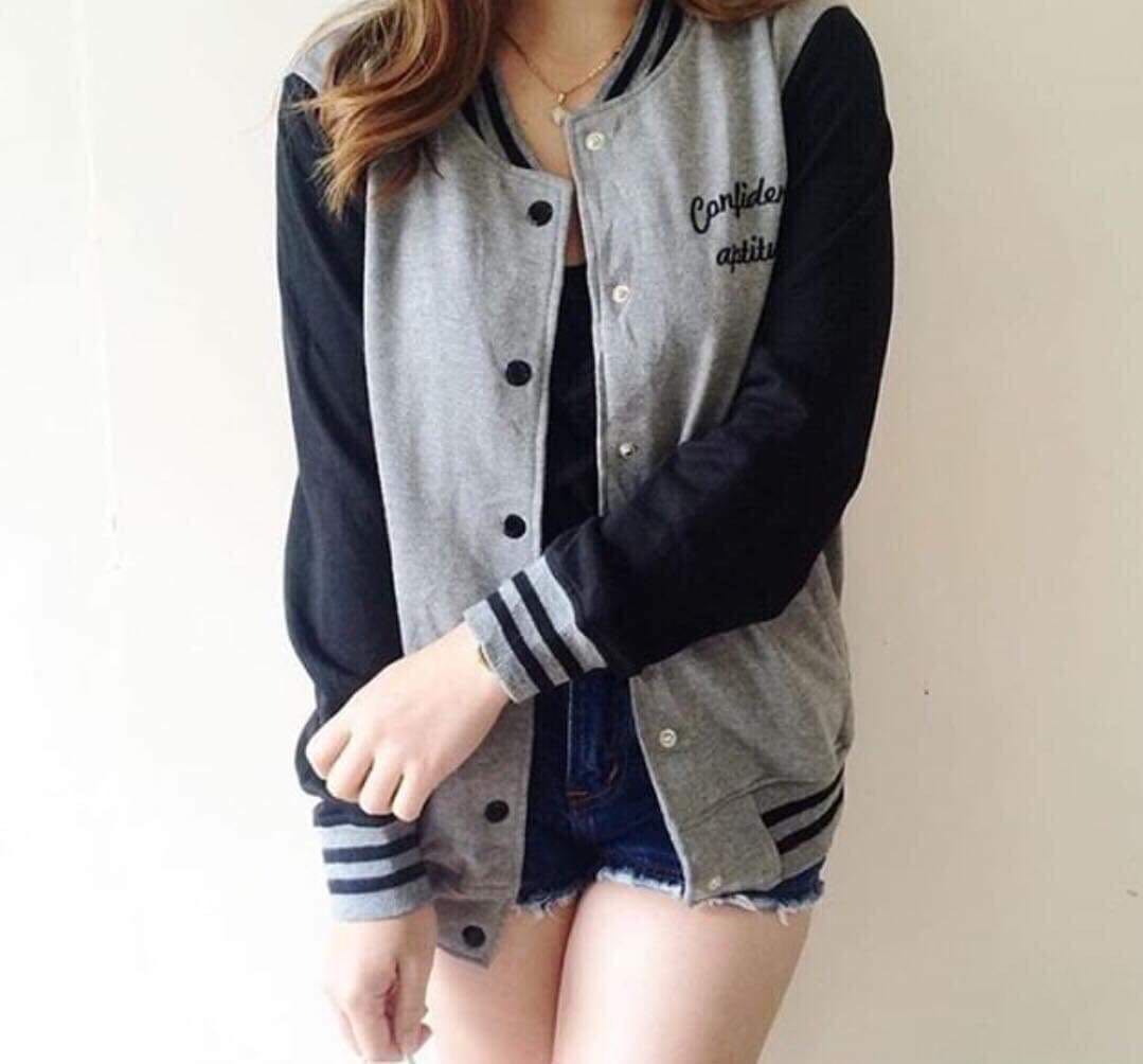 VARSITY JACKET, Women's Fashion, Tops, Others Tops on Carousell