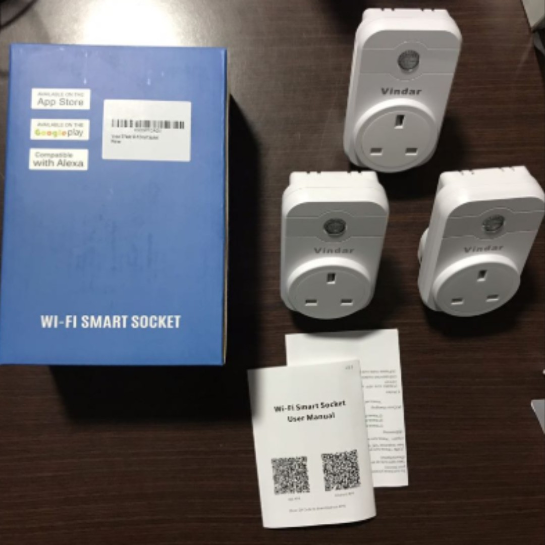 Vindar WiFi Smart Plug X 3, TV & Home Appliances, TV & Entertainment ...