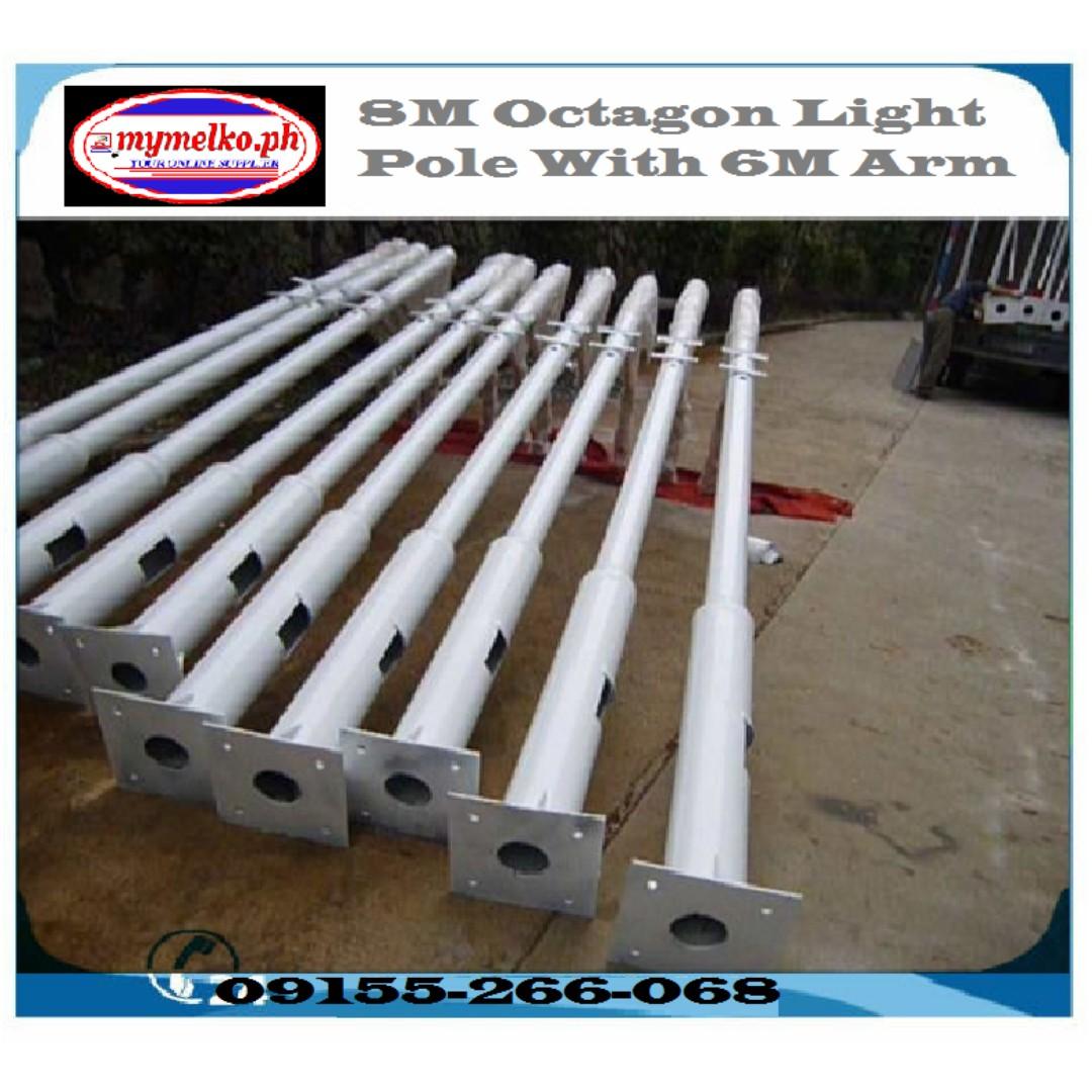 8M Octagon Light Pole With 6M Arm, Everything Else, Others on Carousell