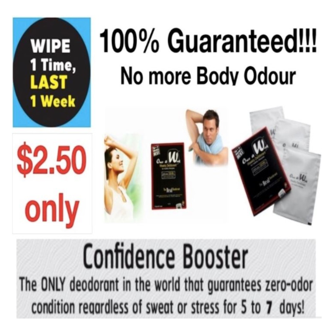 OOS (Bundle of 4) ONCE A WEEK DEODORANT NO MORE BODY ODOURS!! SMELLY ...