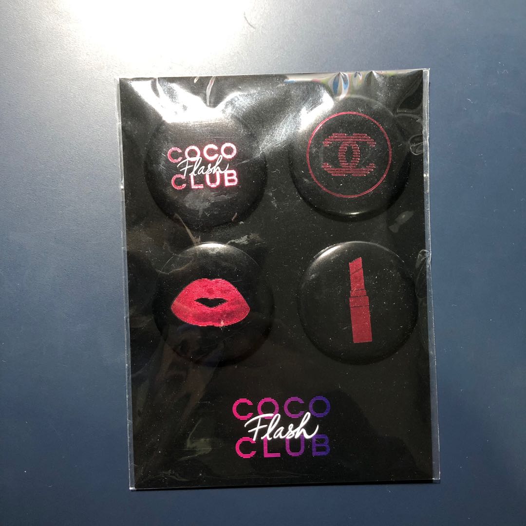 Coco Flash Club Badges, Women's Fashion, Watches & Accessories, Other ...