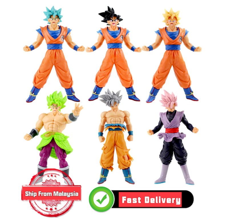 Dragon Ball Super Saiyan Rose Black Blue Green Hair Ultra Instinct Goku ...