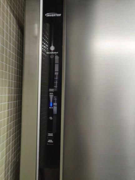 Huge Panasonic double door fridge, with pull out freezer at the bottom ...