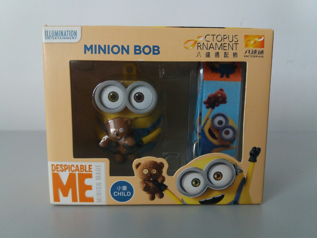 壞蛋獎門人 小黃人 Minions Bob 小童版 八達通 Octopus 配飾, 興趣及遊戲, 玩具 & 遊戲類 - Carousell