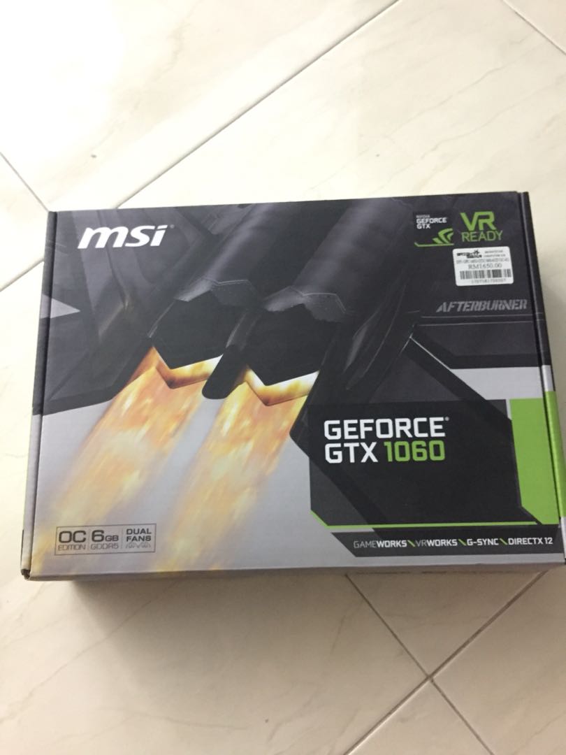MSI GTX 1060 6gb OC, Jobs, Part-time, Computer & IT on Carousell