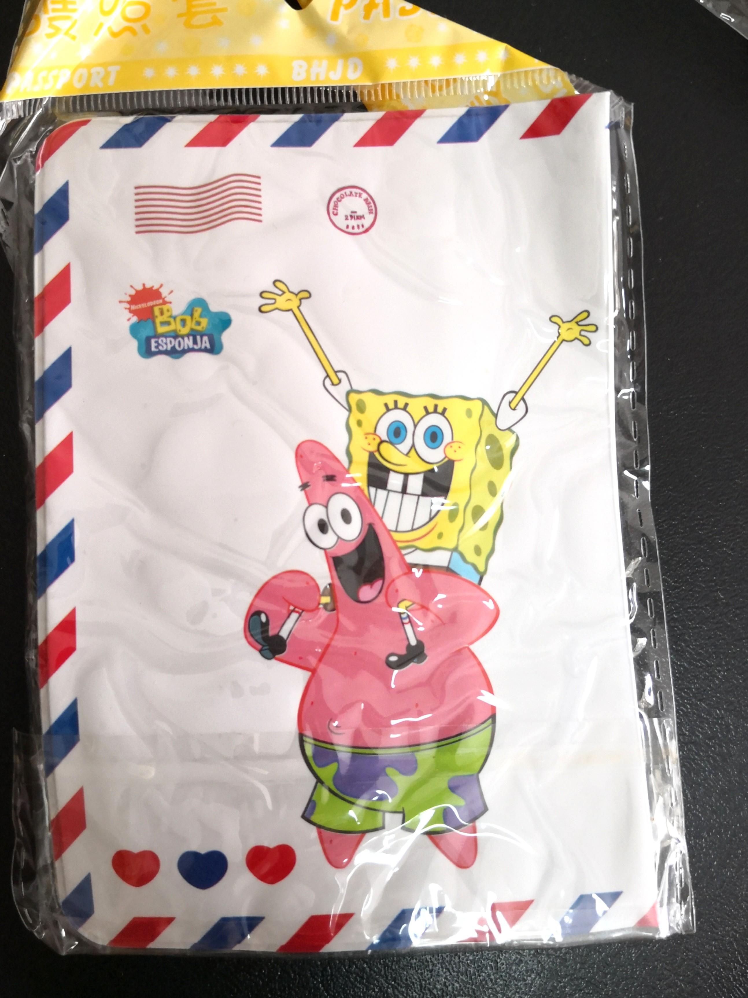 Spongebob elmo passport cover square pants sesame Street kids children ...