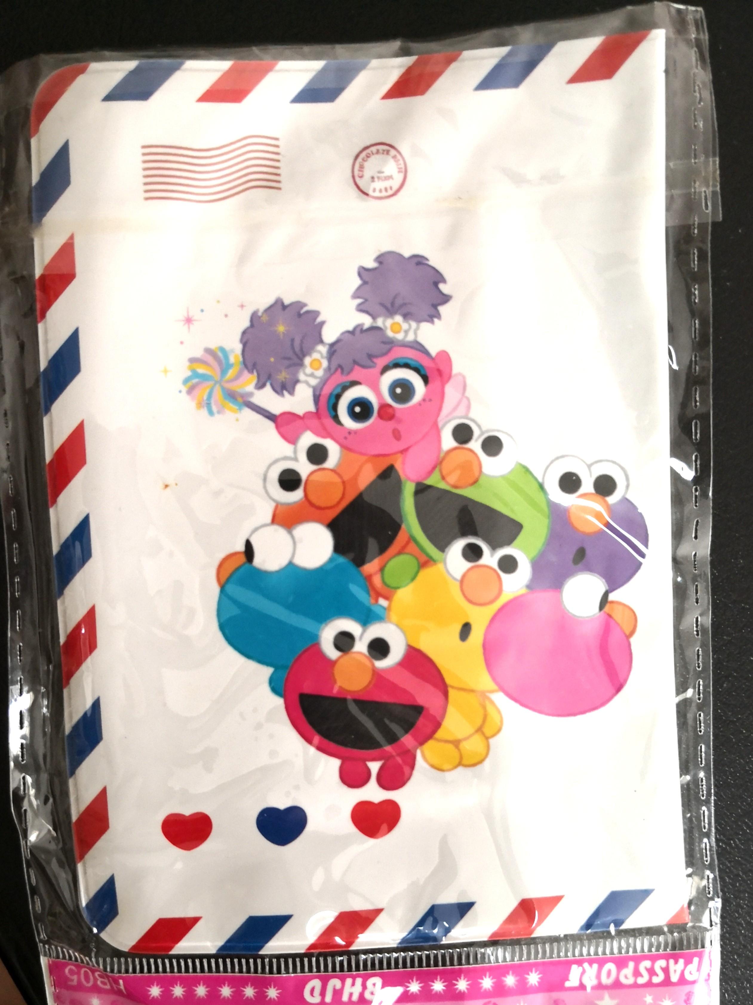 Spongebob elmo passport cover square pants sesame Street kids children ...