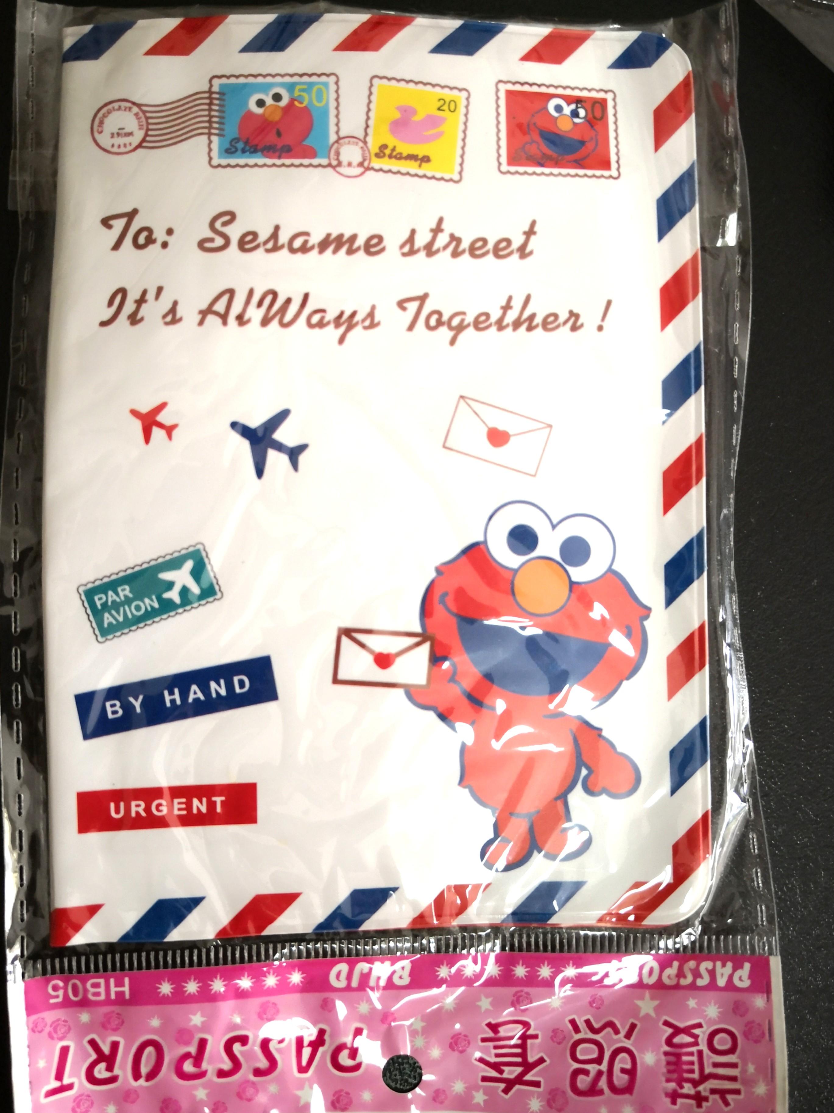 Spongebob elmo passport cover square pants sesame Street kids children ...