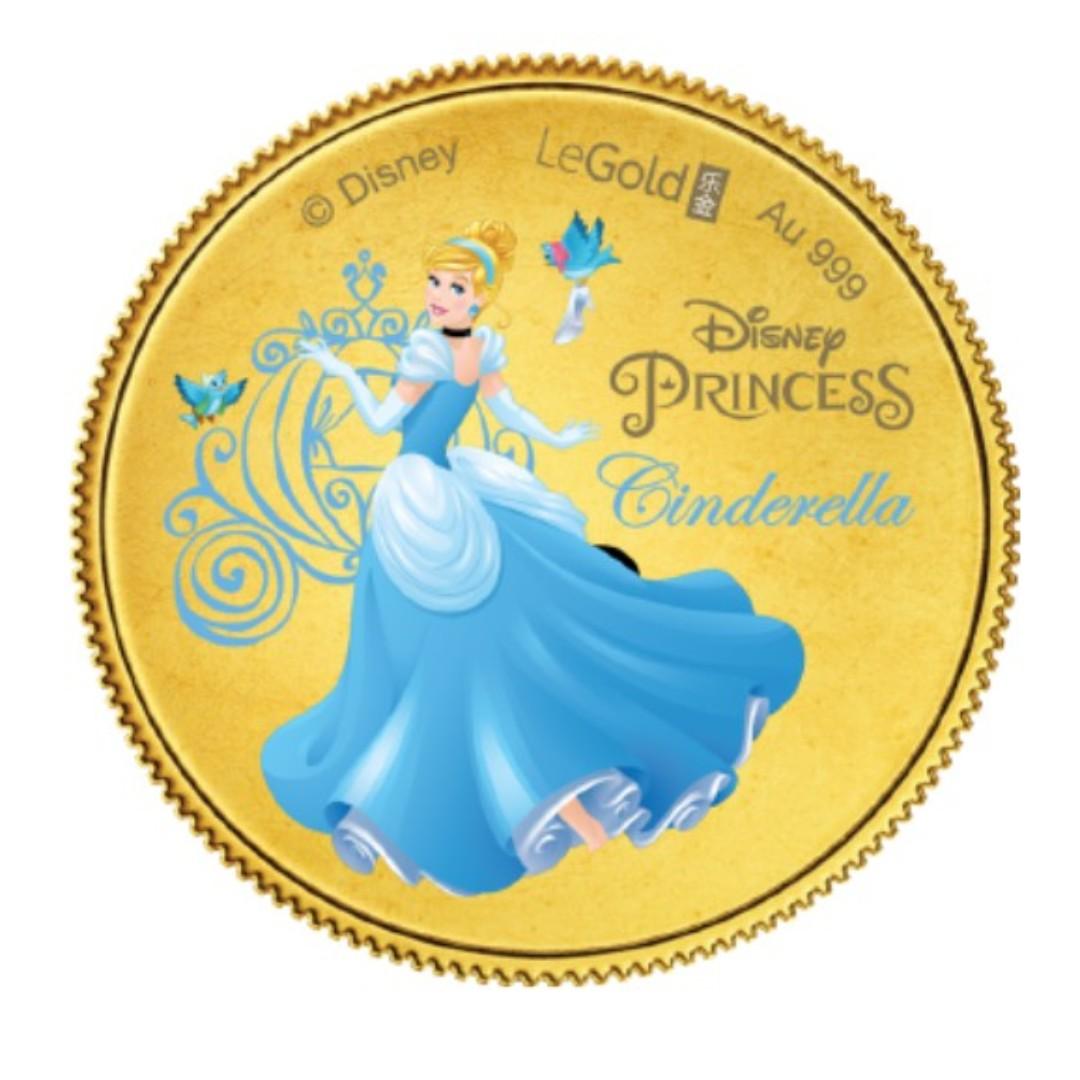 Princess Disney Cinderella 999 gold coin, Vintage & Collectibles ...