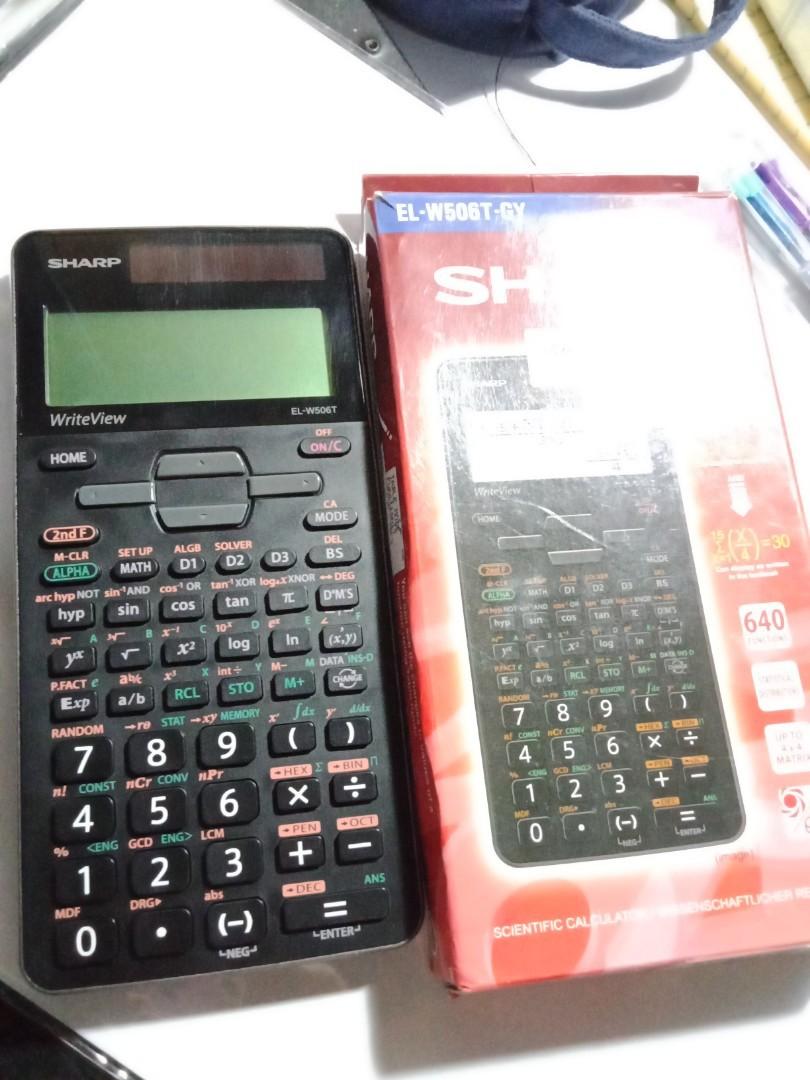 SHARP EL-W506T-GY Scientific calculator, Computers & Tech, Office ...