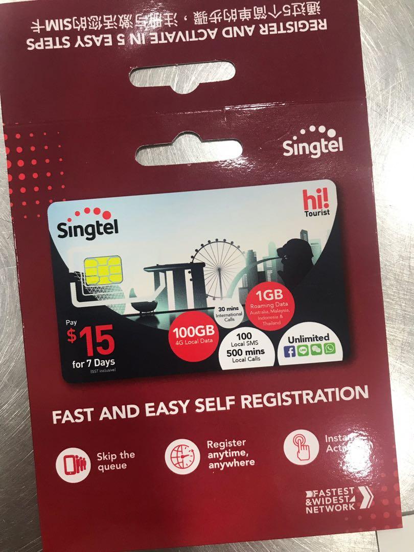 Singtel Hi tourist $15, Mobile Phones & Gadgets, Mobile & Gadget ...