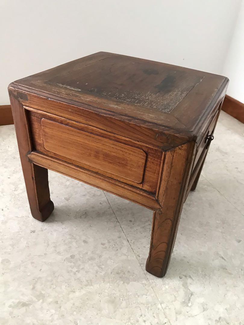 Traditional Chinese furniture, small side table with drawer, Furniture ...