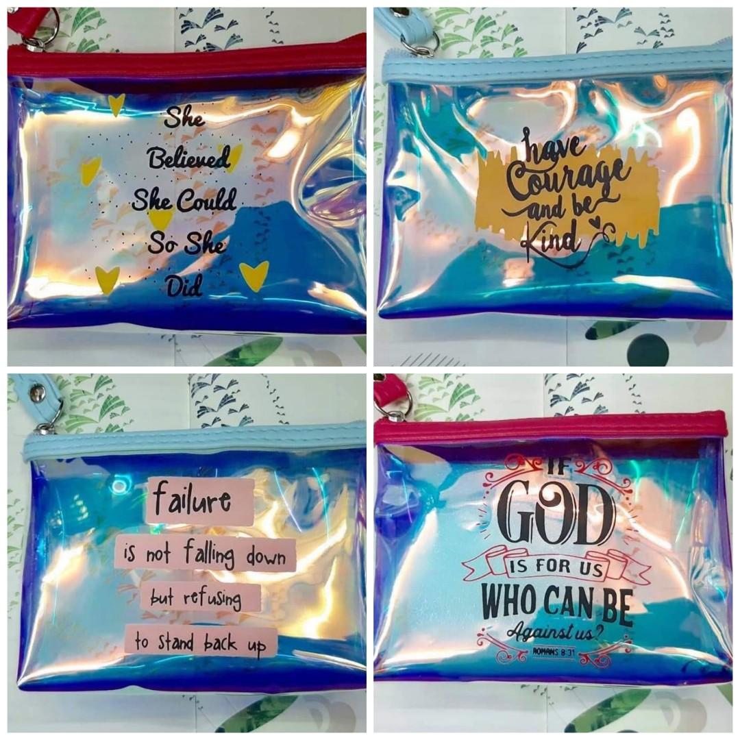 Transparent Bible Verse Coin Purse, Women's Fashion, Bags & Wallets ...