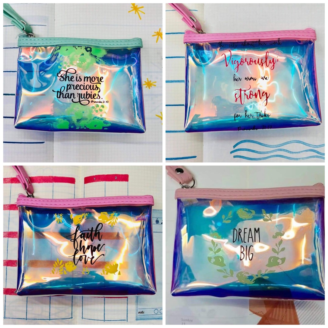 Transparent Bible Verse Coin Purse, Women's Fashion, Bags & Wallets ...