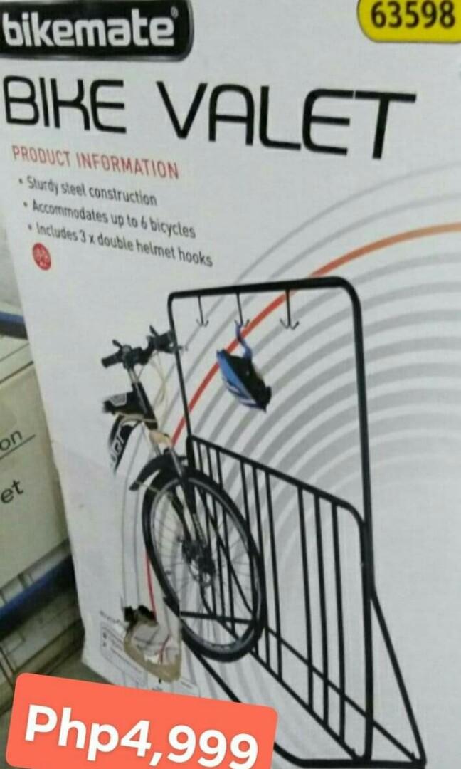 Bikemate 6 Bicycle Bike Helmet Valet Parking Storage Stand Rack, Sports ...