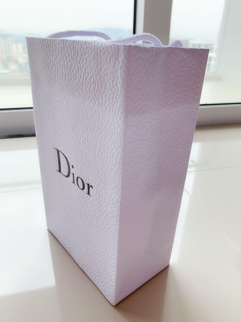 Christian Dior Paper Bag + Ribbon + Card, Luxury, Accessories on Carousell