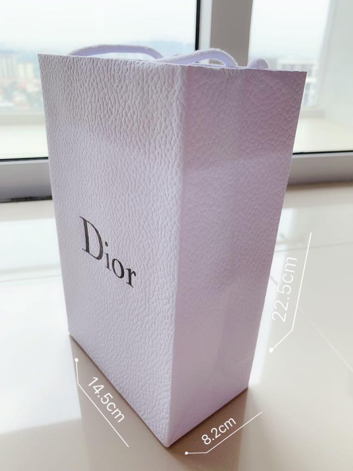 Christian Dior Paper Bag + Ribbon + Card, Luxury, Accessories on Carousell