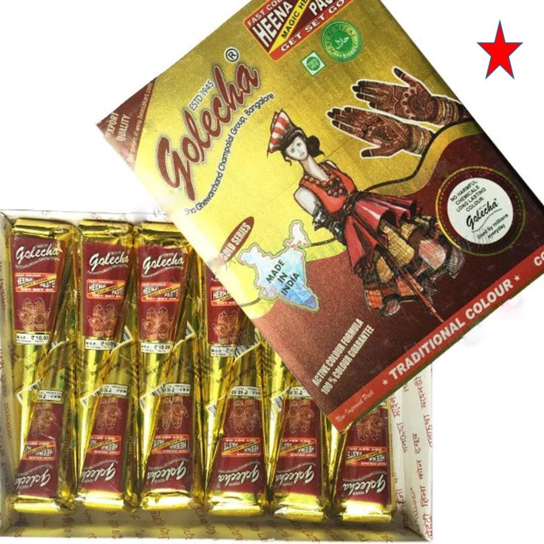 GOLECHA MEHENDI HENNA CONE 12 PCS, Hobbies & Toys, Memorabilia ...