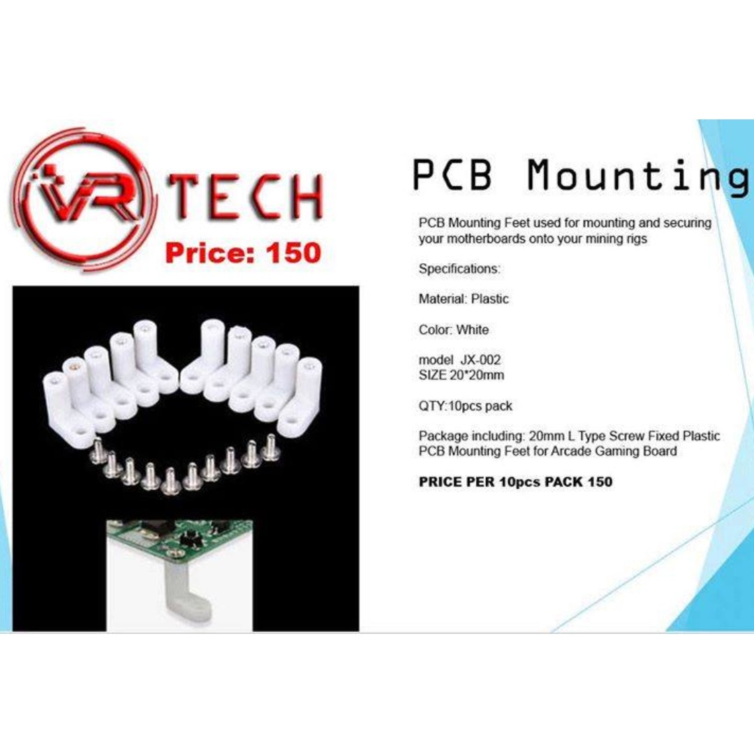 Motherboard PCB Mounting Feet 10pcs pack, Computers & Tech, Parts ...