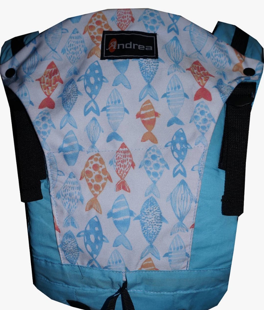 [NEWBORN] Andrea Baby Carrier - Blue Fish ($55), Babies & Kids, Going ...