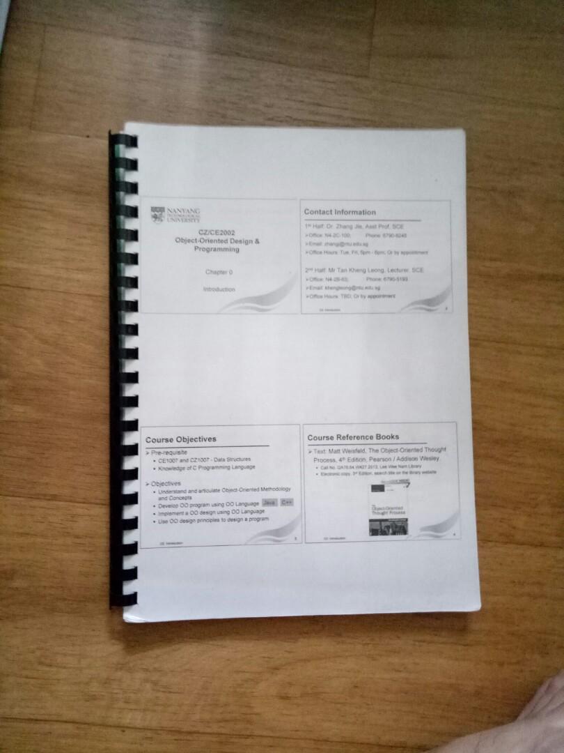 NTU Computer Science Year 2 Lecture Notes, Hobbies & Toys, Books ...