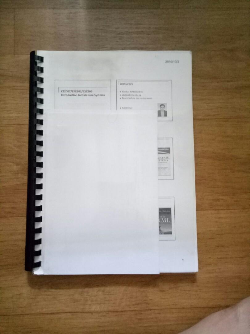 NTU Computer Science Year 2 Lecture Notes, Hobbies & Toys, Books ...