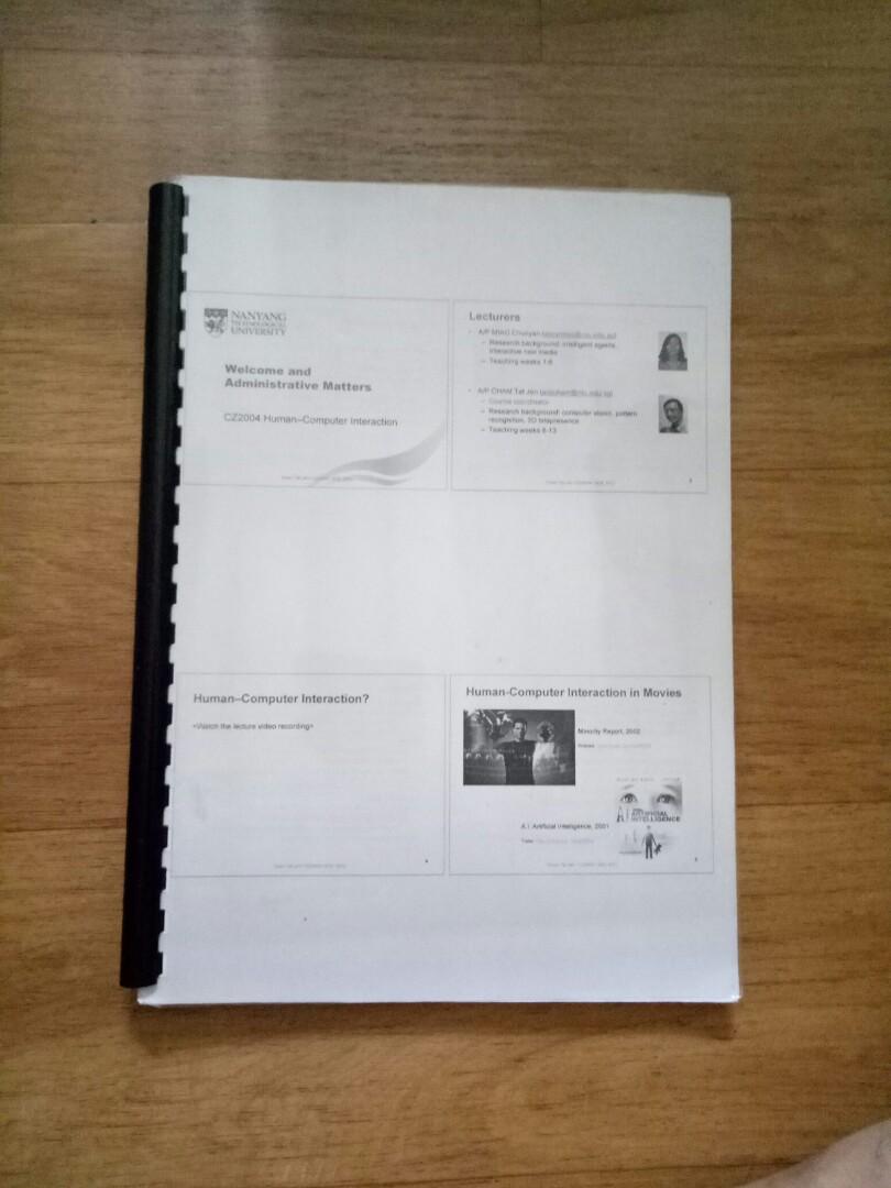 NTU Computer Science Year 2 Lecture Notes, Hobbies & Toys, Books ...
